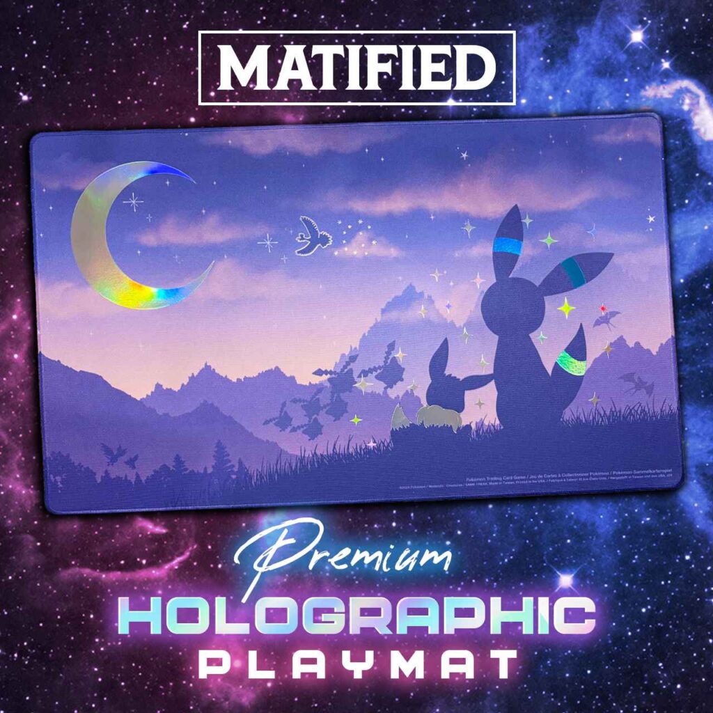 Foil "Pokémon TCG: Shiny Eevee & Umbreon Twilight" Playmat - Matified ...