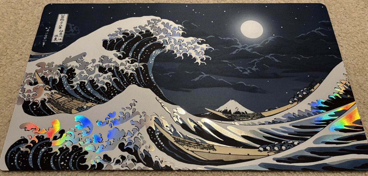 Foil "Moonlit Great Wave" Playmat - Matified: Premium Custom Playmats