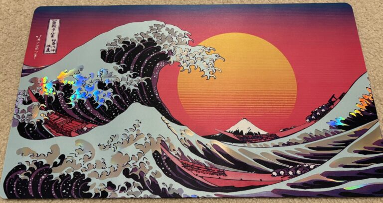 Foil "Retro Great Wave" Playmat - Matified: Premium Custom Playmats