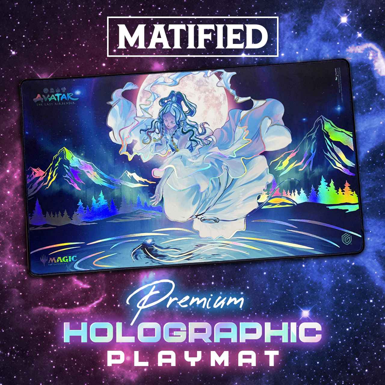 Foil "MTG - Avatar: The Last Airbender - Yue Moon Spirit" Playmat ...